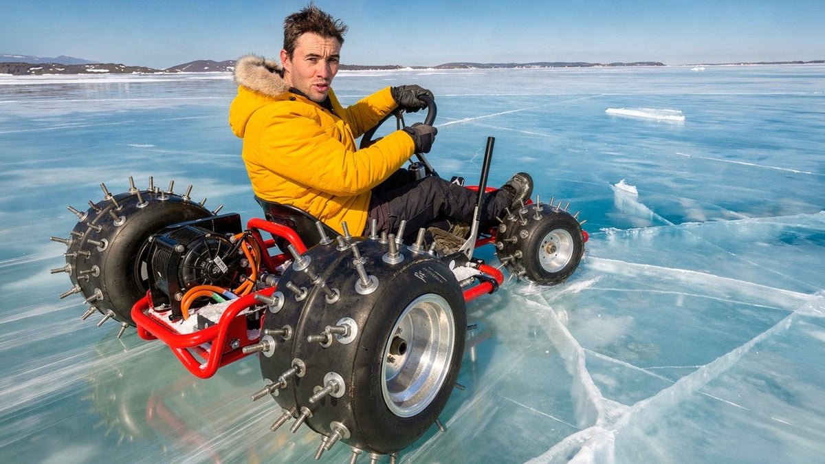 Corey Funk Drives on Ice with Battle Aero Drift Karts!!! – BattleAero