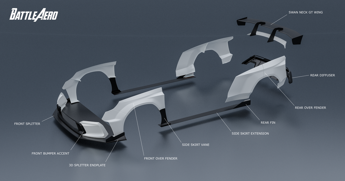 22+ Subaru WRX VB Wide Body Kit – BattleAero